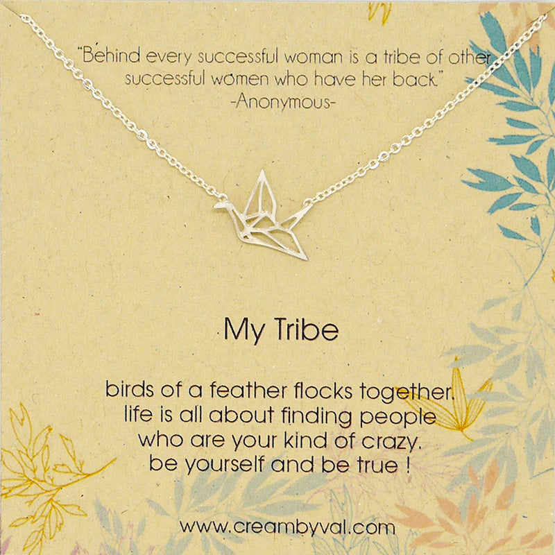 My Tribe Origami Bird Necklace